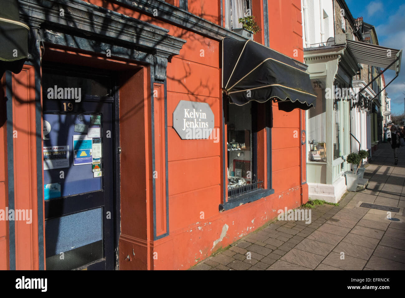 Machynlleth market town on market day held on wednesdays hi-res stock ...