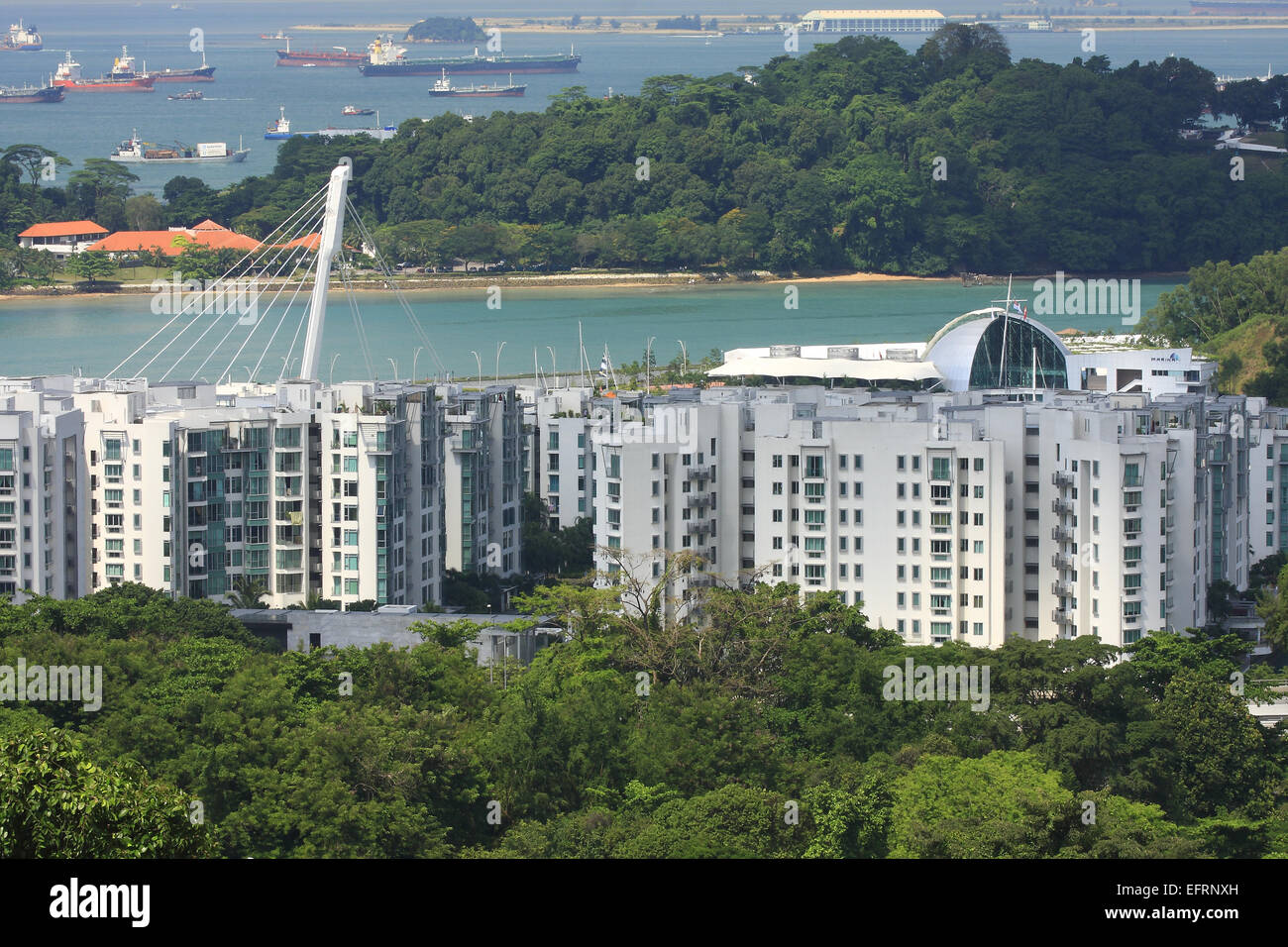 Cable car to mount faber, Singapore, asia Stock Photo - Alamy