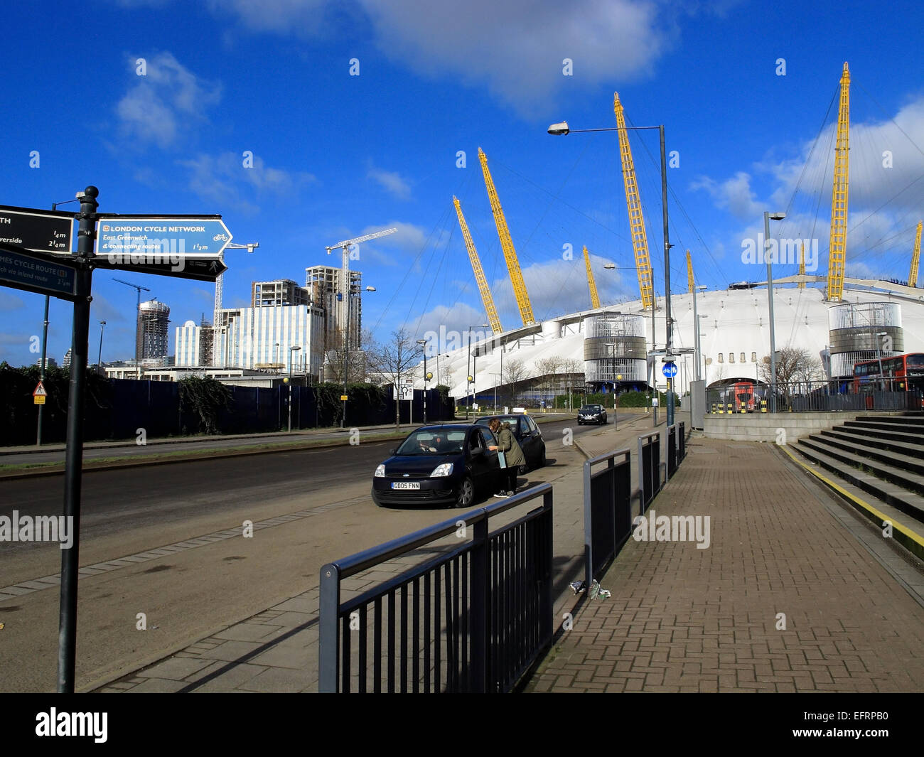 A view of the O2 building in North Greenwich, London Stock Photo - Alamy