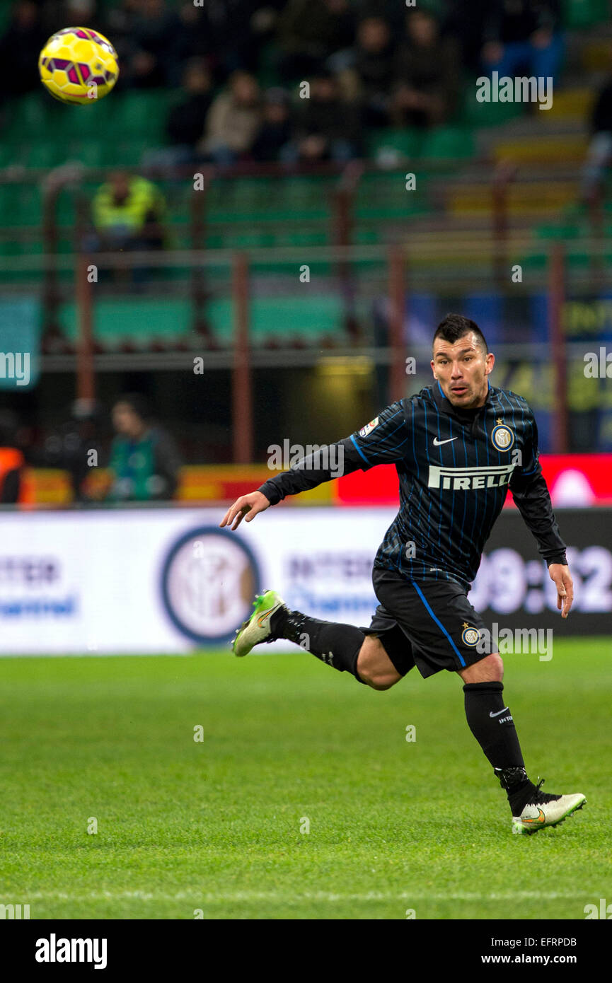 Milan, Italy. 8th Feb, 2015. Gary Medel (Inter) Football/Soccer ...