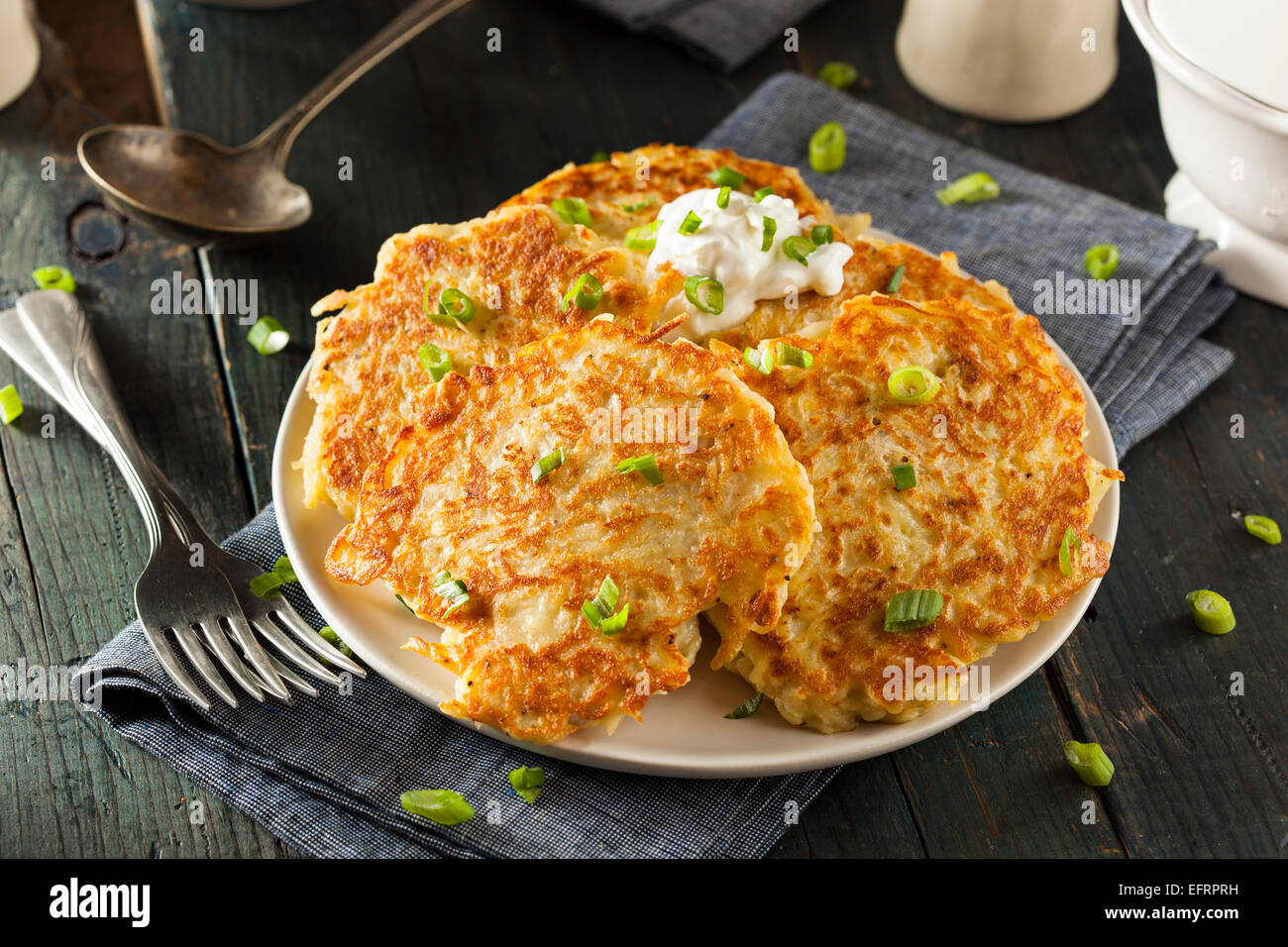 Homemade Boxty Irish Potato Pancakes for Breakfast Stock Photo - Alamy