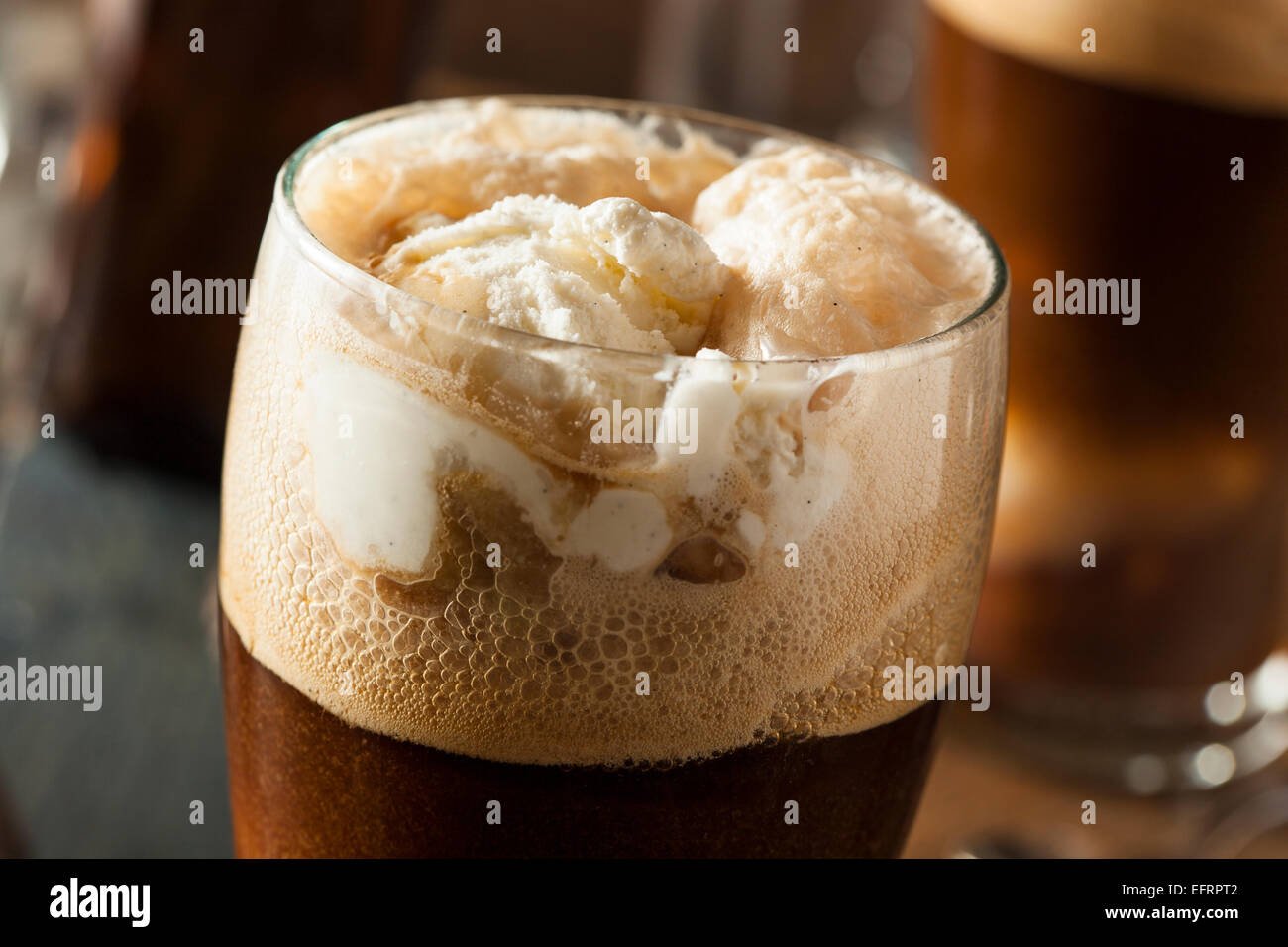 Frozen Dark Stout Beer Float with Ice Cream Stock Photo - Alamy