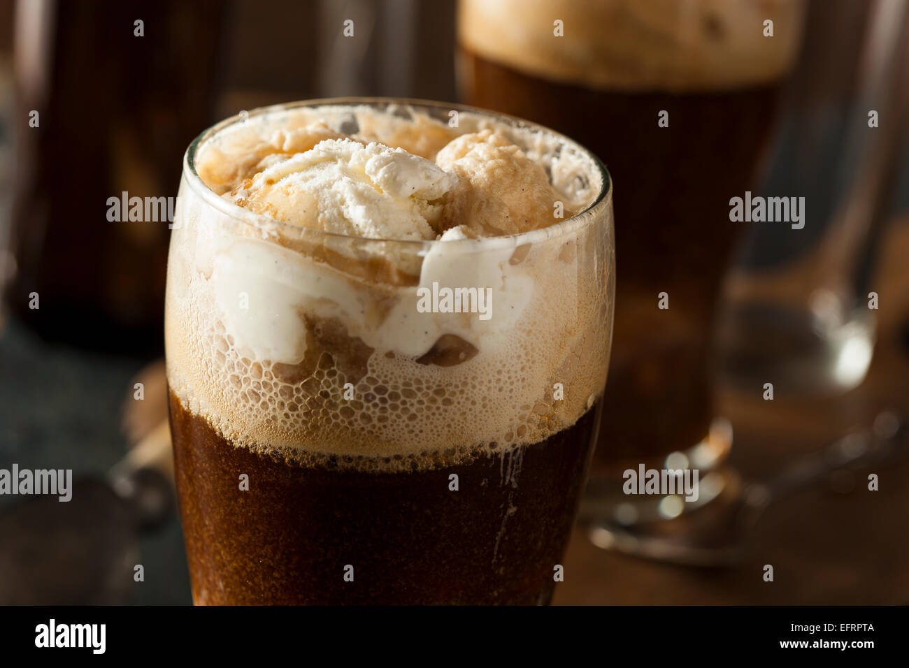 Frozen Dark Stout Beer Float with Ice Cream Stock Photo - Alamy