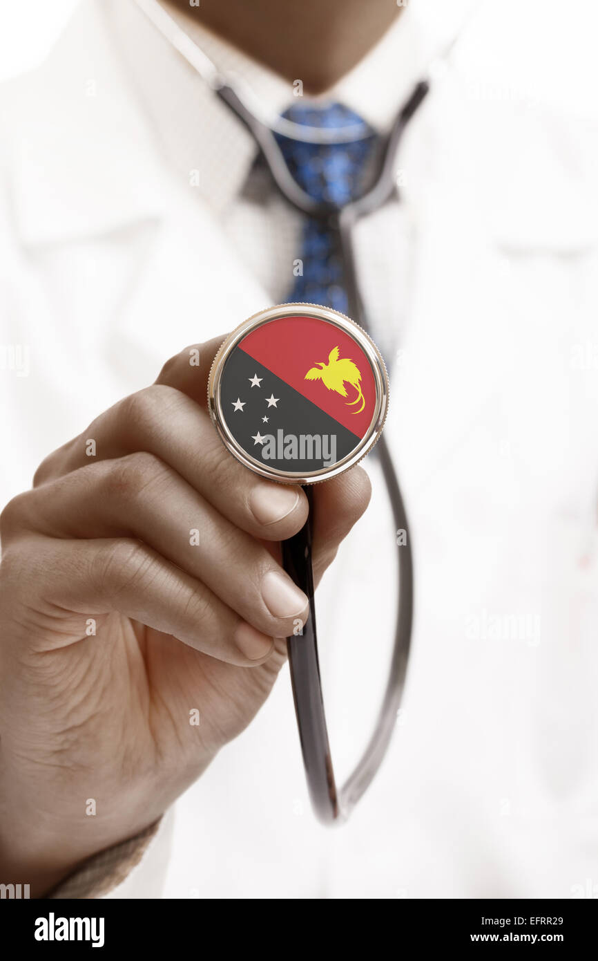 Stethoscope with national flag conceptual series - Papua New Guinea ...