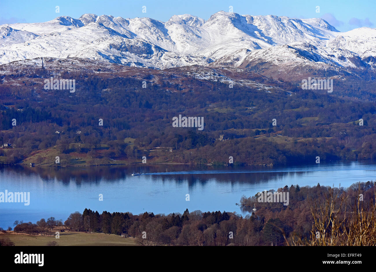 The Southern Fells and Windermere from Orrest Head. Lake District ...