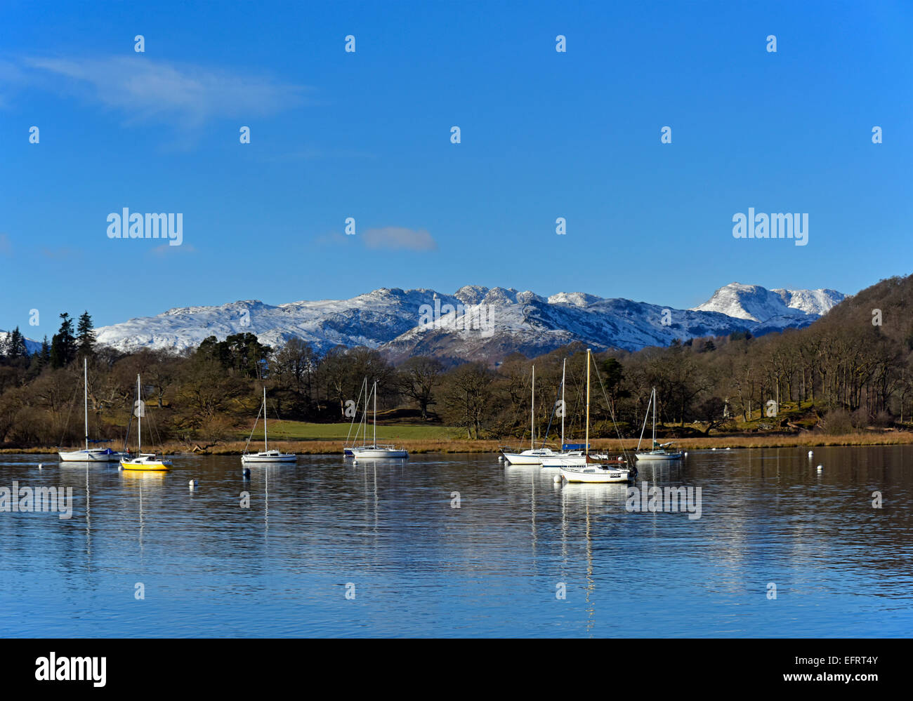 The Southern Fells and Windermere from Waterhead, Ambleside. Lake ...