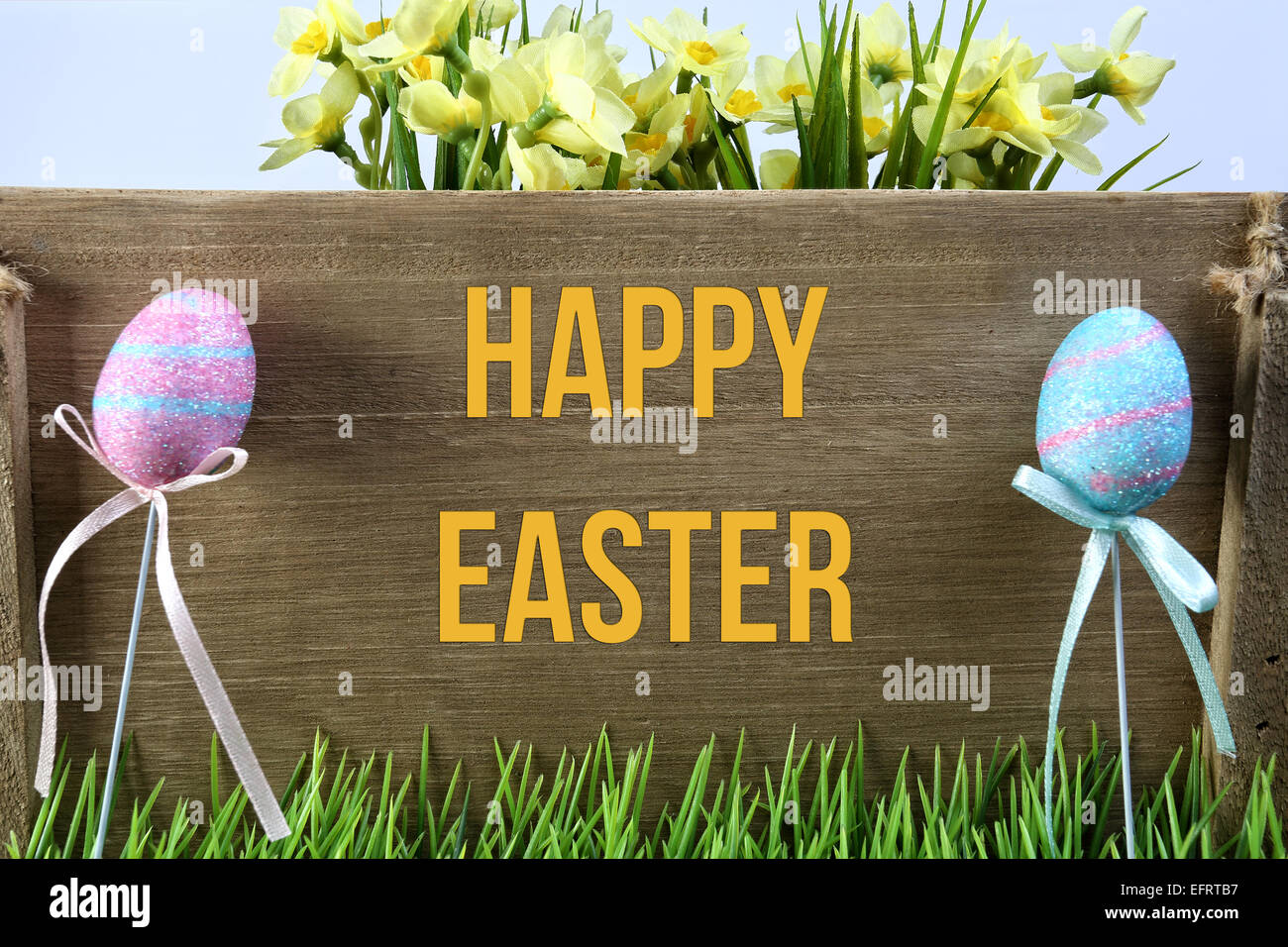 Happy Easter magic card Stock Photo - Alamy