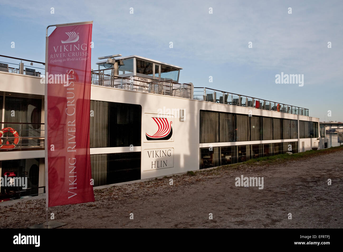 Viking Hlin a Viking River Cruises boat docked in Regensburg Germany ...