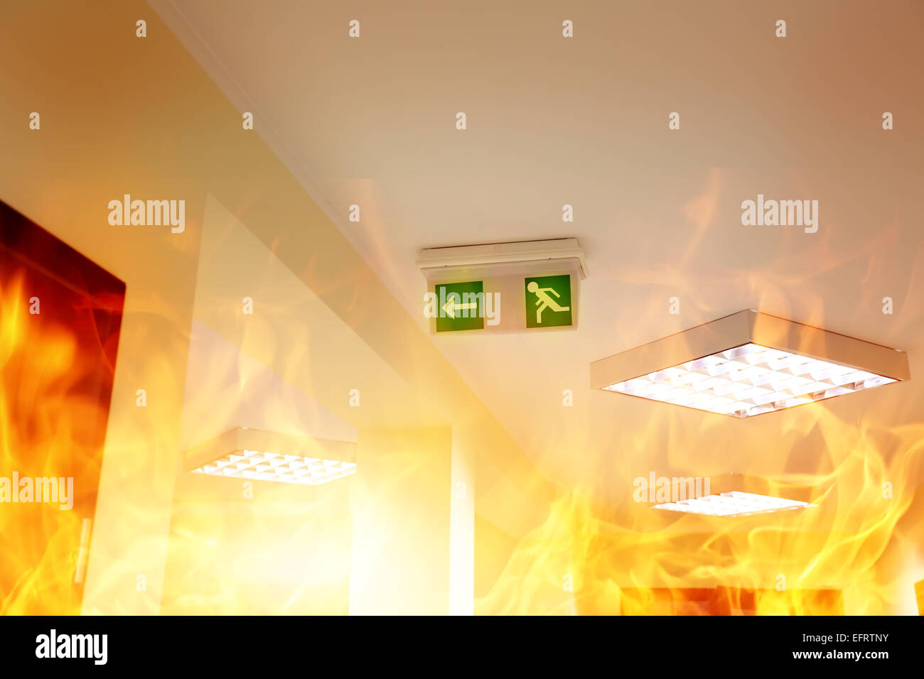 fire in the building Stock Photo - Alamy