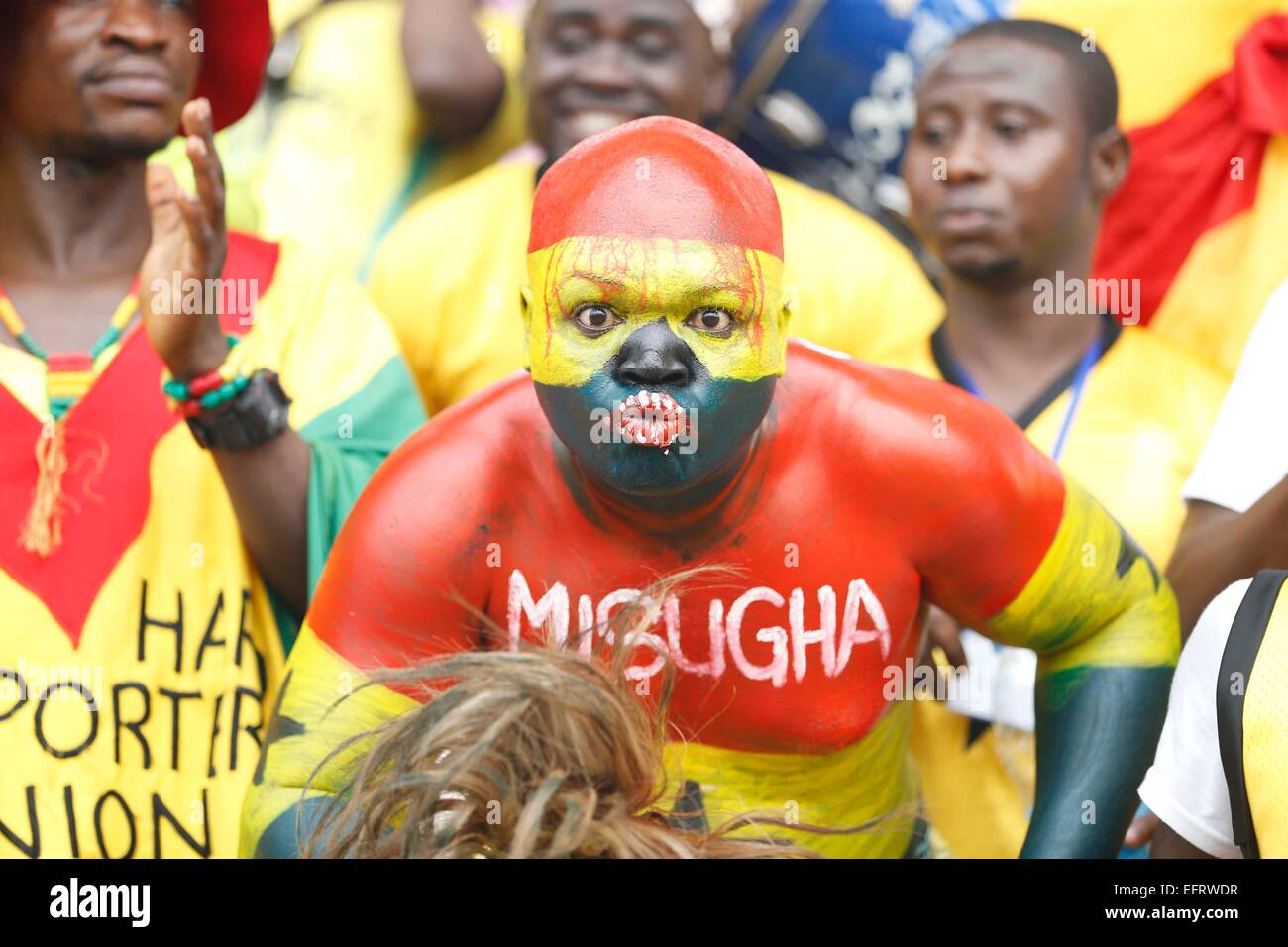 Ghana fan sings during their AFCON 2015 Quarter Finals Match against ...