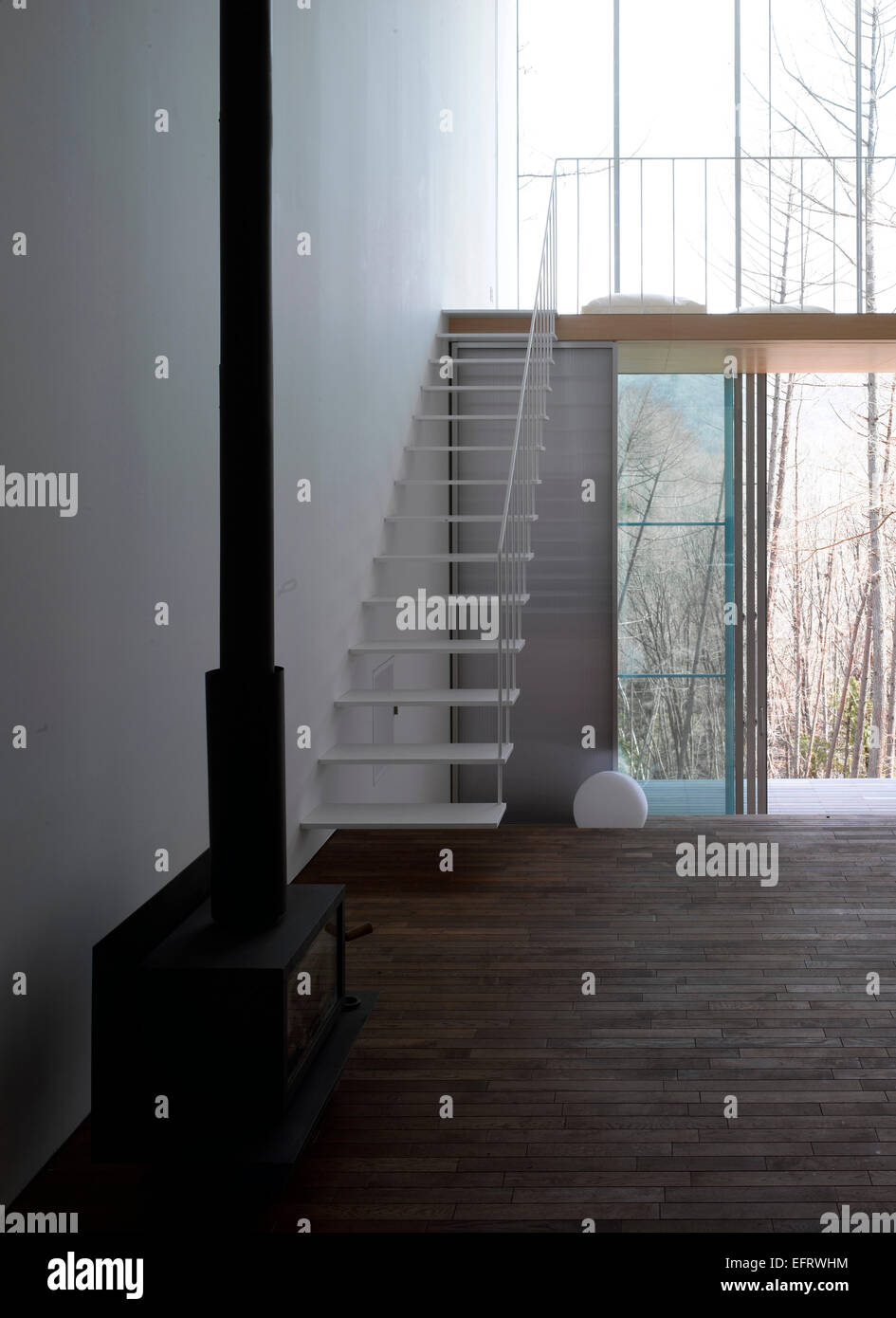 The Stage House, Interior view towards mezzanine and staircase Stock ...