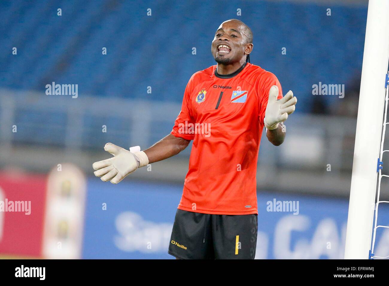 Robert Kidiaba, the Democratic Republic of Congo goalkeeper shouts ...