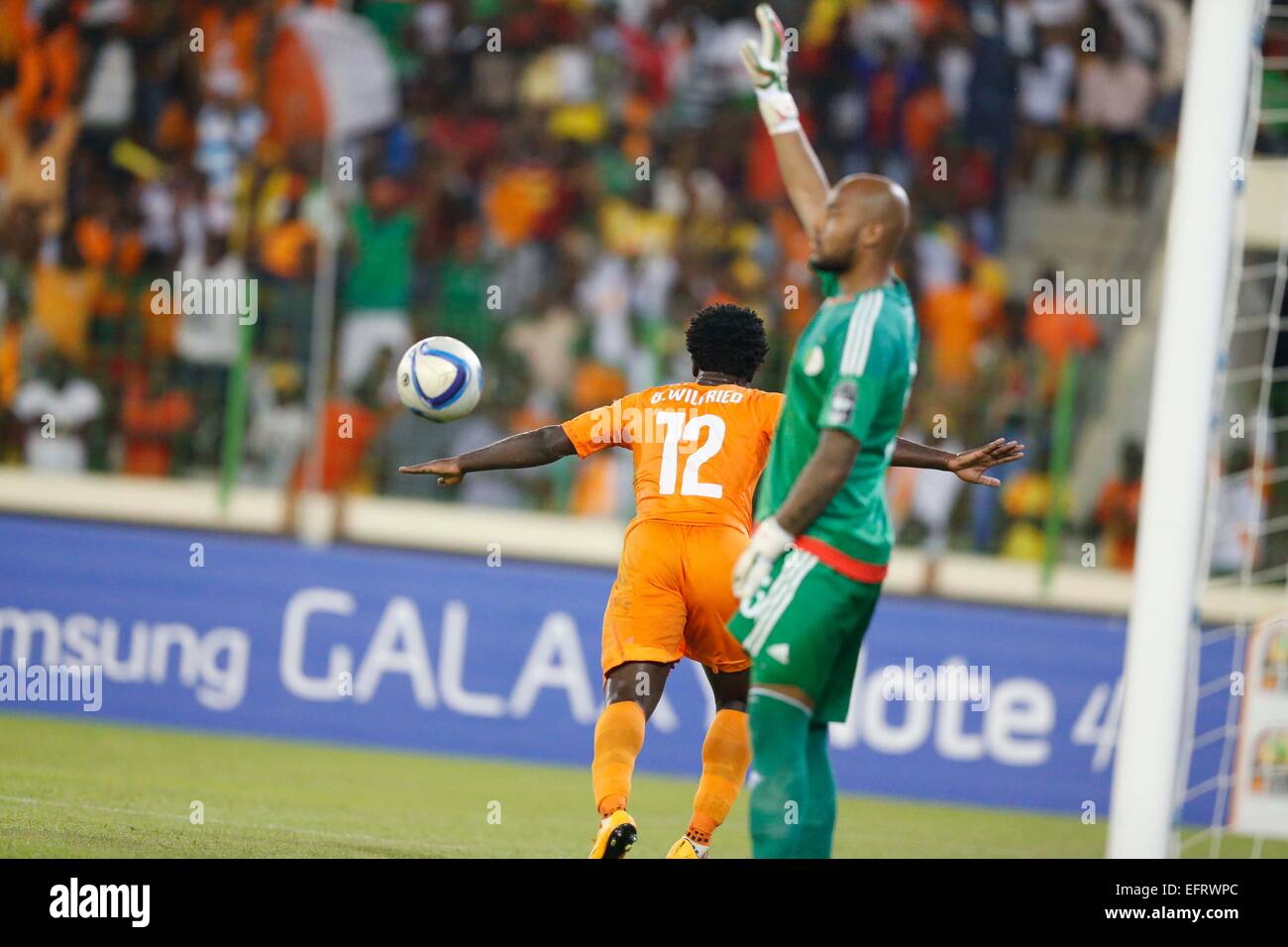 Wilfried Bony of Ivory Coast celebrate his goal against Algerian Keeper ...