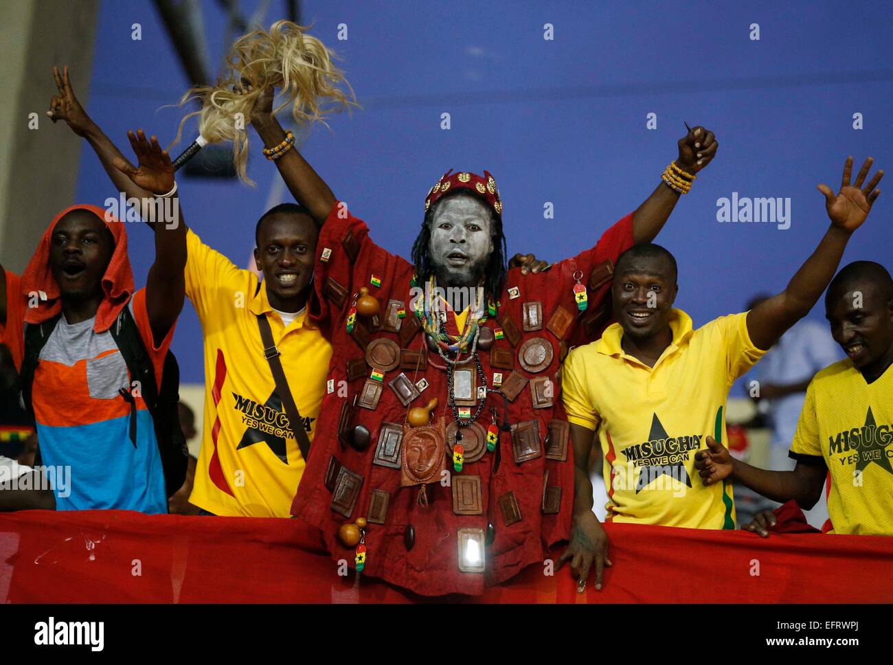 Ghana fans singing during their Africa Cup of Nations semi-final soccer ...