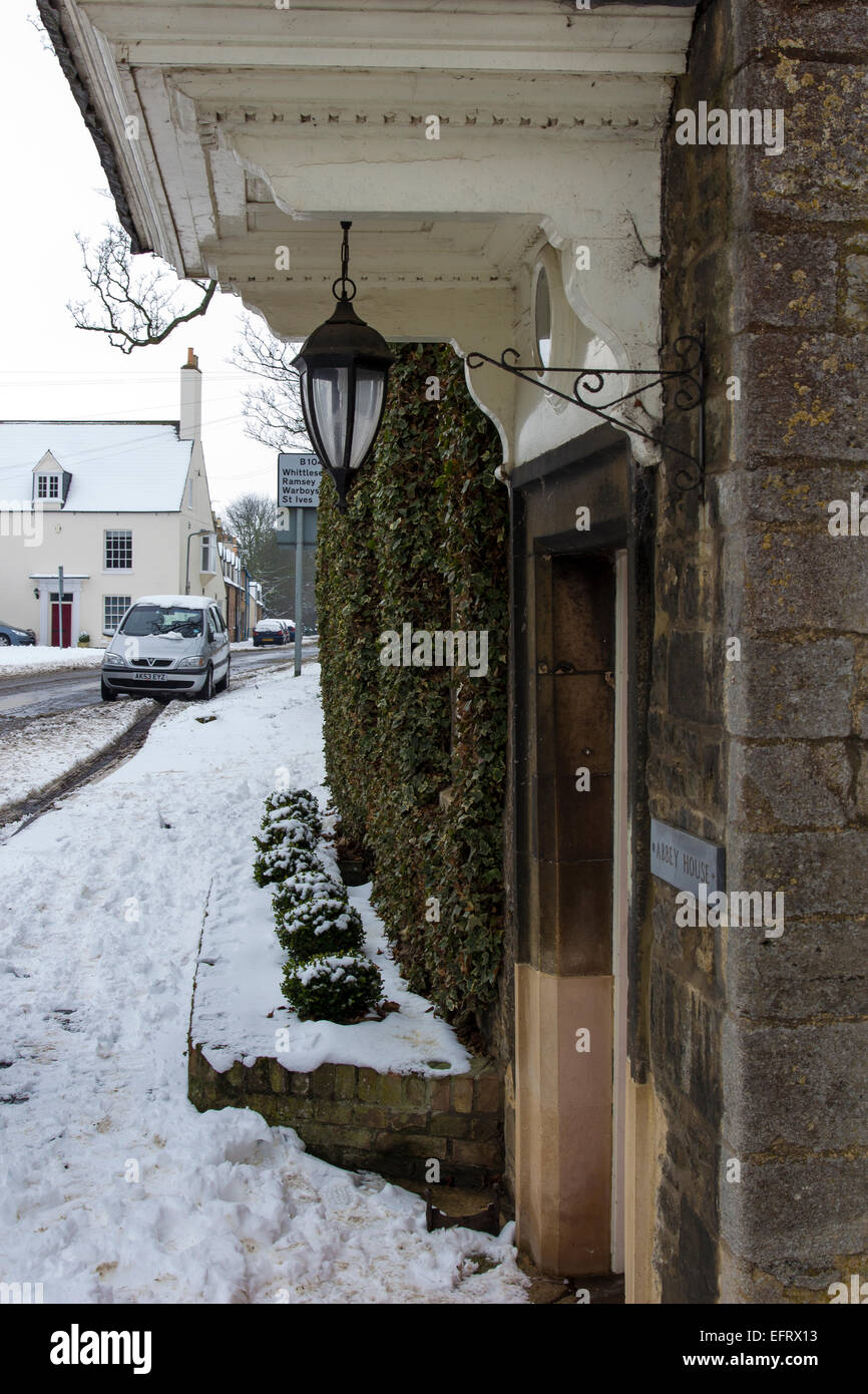 Abbey House in the snow Whittlesea Road Thorney in the winter Thorney ...