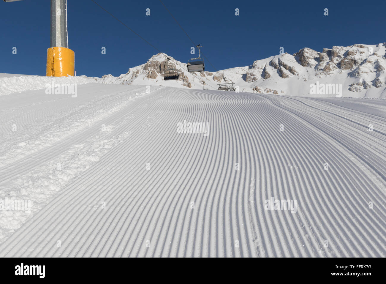 Desert ski slope in winter time in the dolomites Stock Photo - Alamy