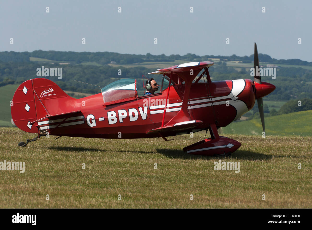 Photograph of a Pitts Aerobatic aircraft at Compton Abbas Airfield ...