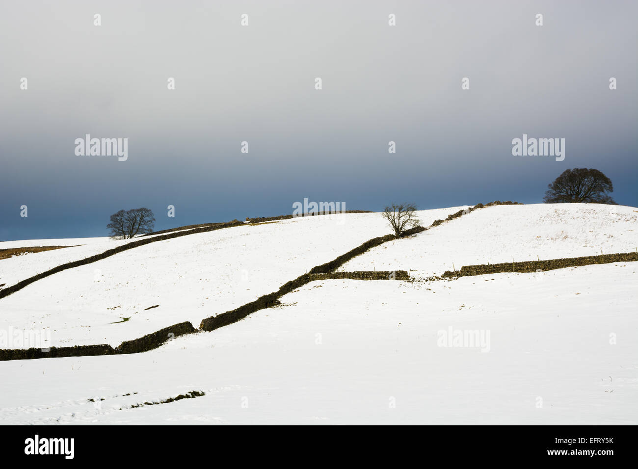 Snow in the Yorkshire Dales Stock Photo - Alamy