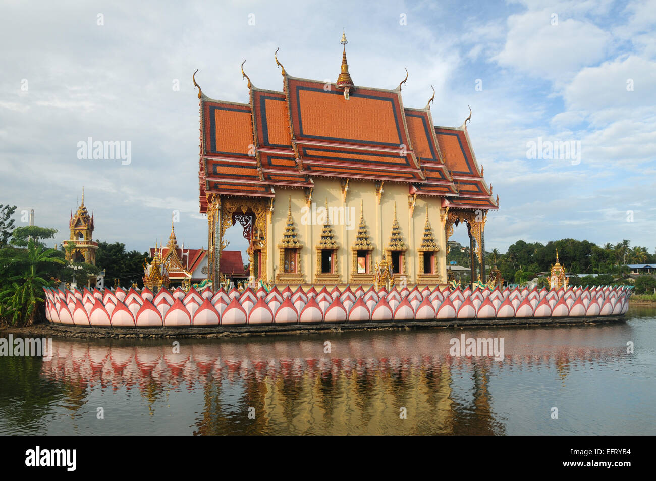 This is Buddhist Temple at Ko Samui, Thailand. The temple is seated ...