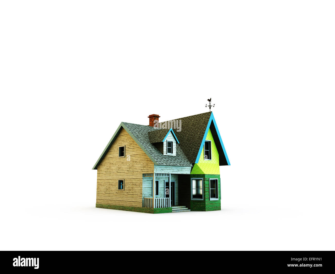 Exterior wooden house porch Cut Out Stock Images & Pictures - Alamy