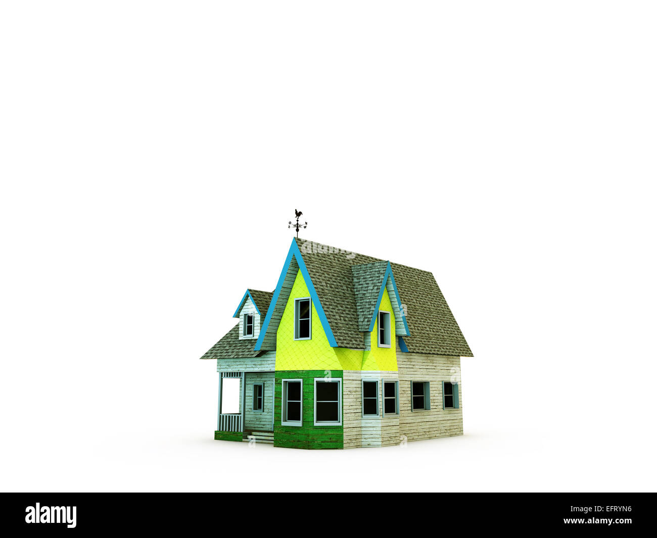 Exterior wooden house porch Cut Out Stock Images & Pictures - Alamy