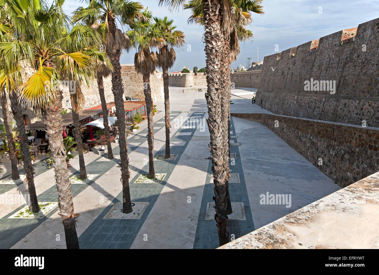 Muralla Real historic fortress Ceuta, Spanish territory in north Africa ...