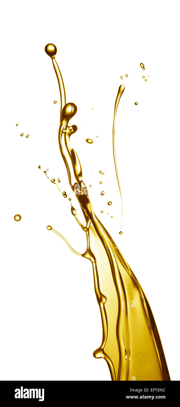 cooking oil splashing isolated on white background Stock Photo - Alamy
