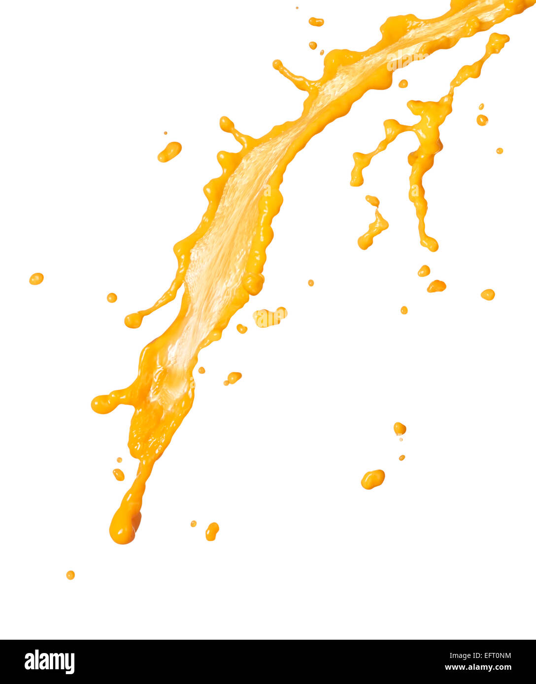 orange juice splash isolated on white background Stock Photo - Alamy