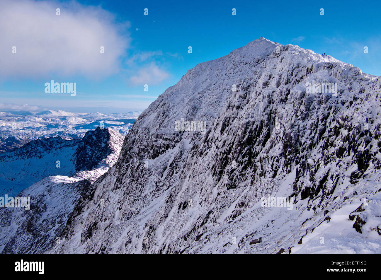 The summit of Snowdon (Yr Wyddfa ) , England and Wales' highest ...