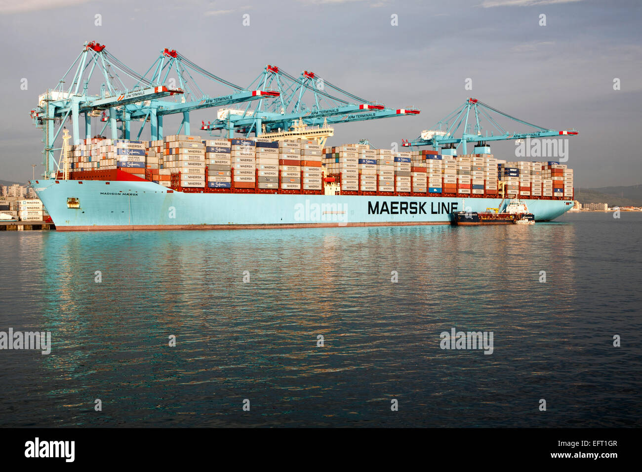 APM Terminals container ship port at Algeciras, Cadiz Province, Spain ...