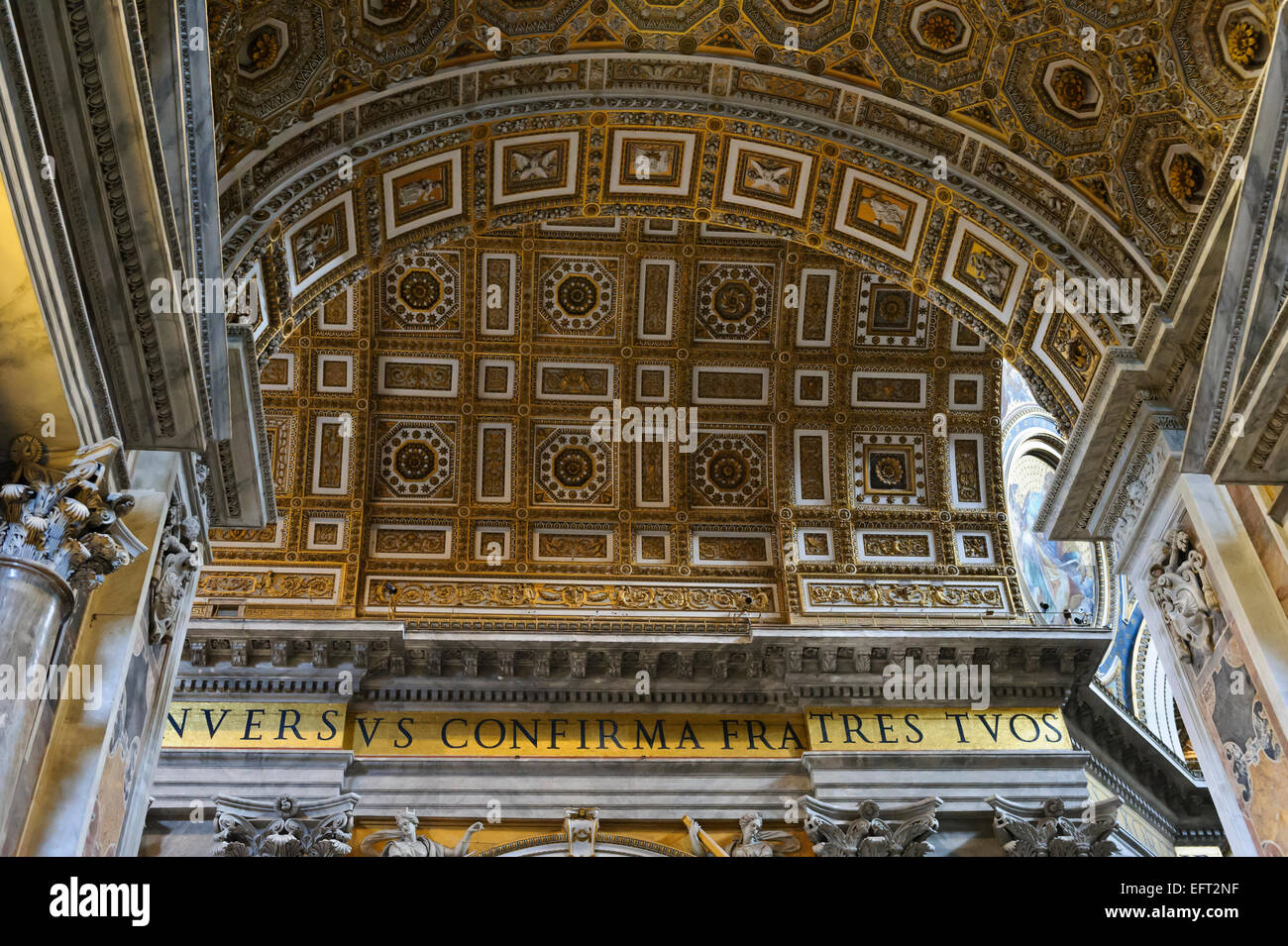 The decorative ceiling at the Vatican, Vatican, Rome, Italy Stock Photo ...