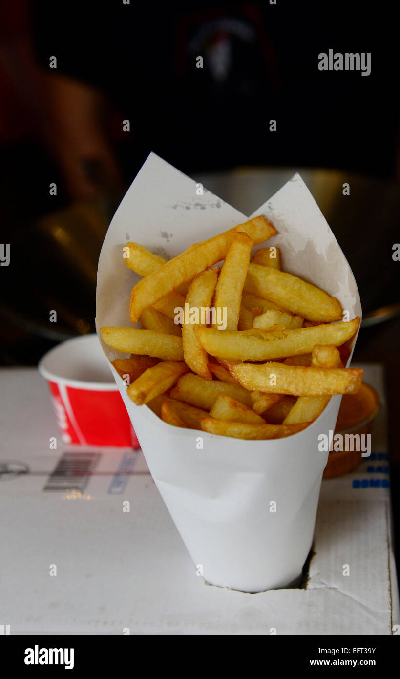 Belgian frites in Brussels Stock Photo - Alamy