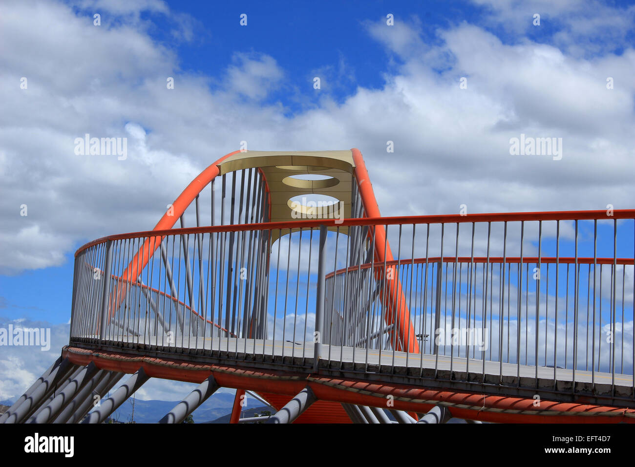 A pedestrian bridge in a park in Ibarra, Ecuador Stock Photo - Alamy