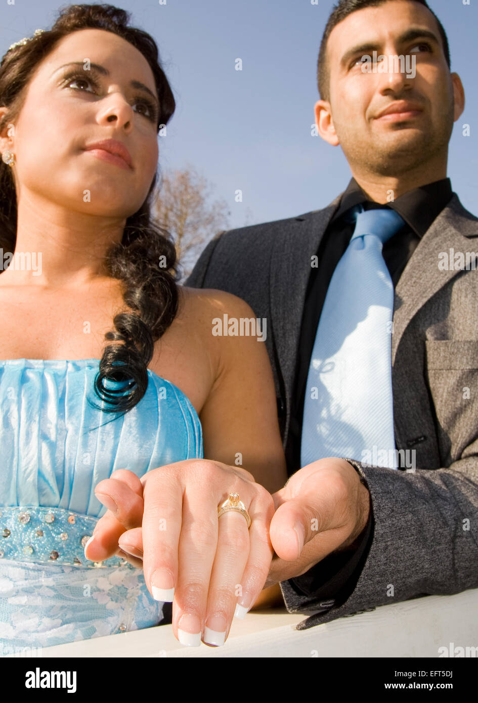 ethnic couple at engagement or wedding. young turkish people together ...