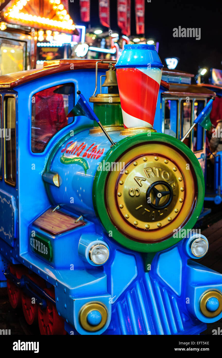 Santa Claus train attraction in Hyde Park Winter Wonderland, England ...