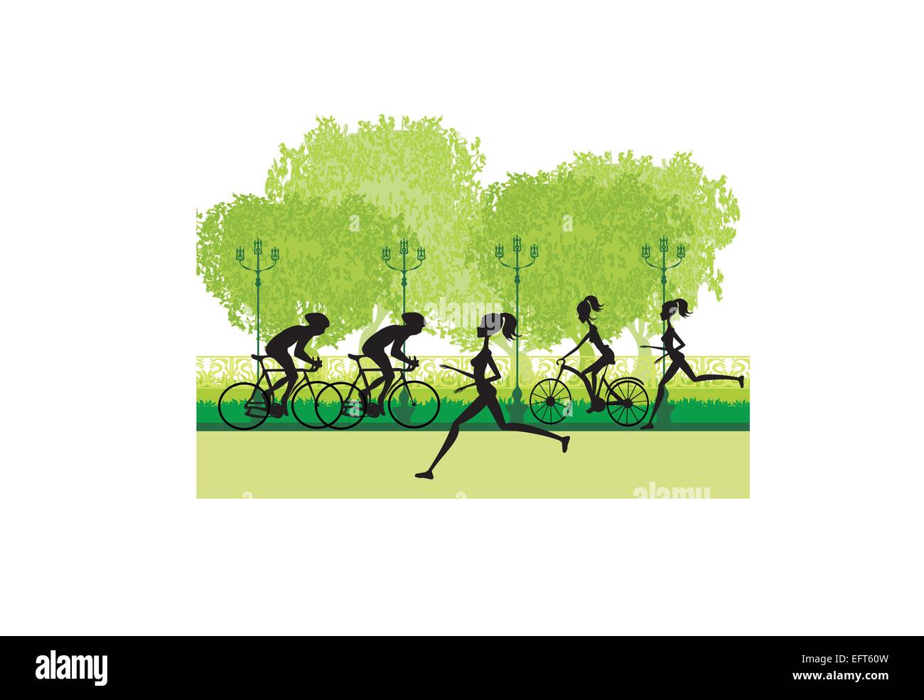 Vacations silhouette woman walking Stock Vector Images - Alamy