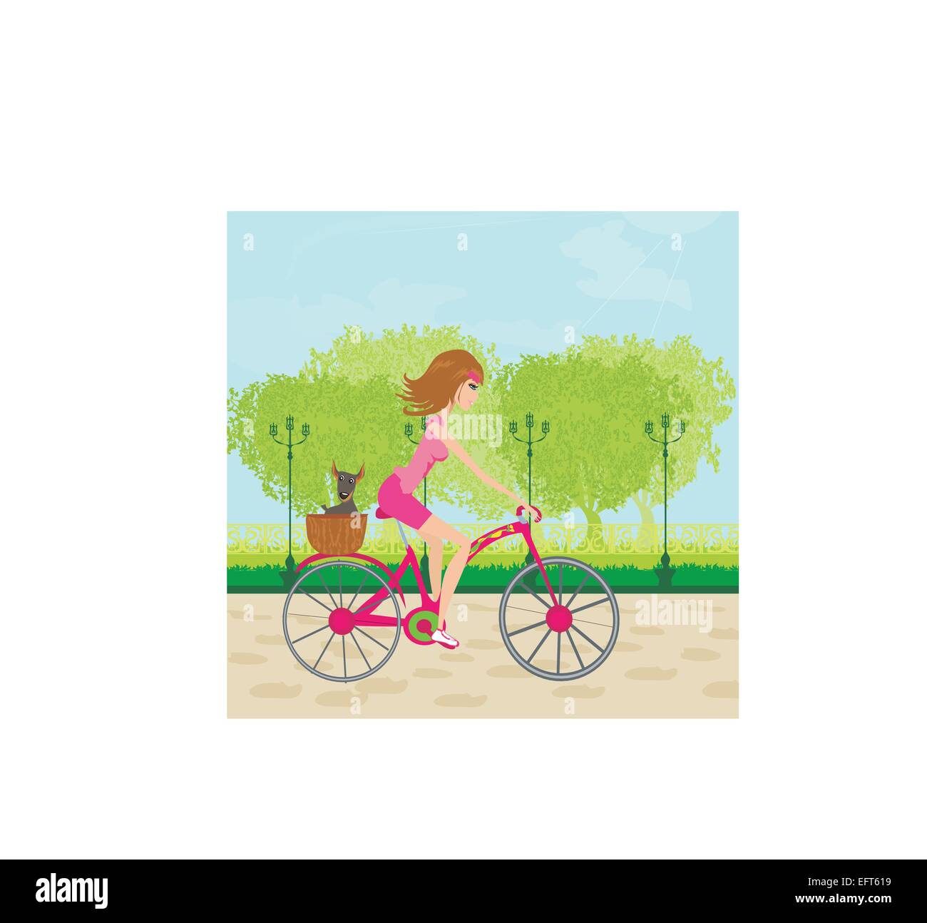 Child driving bicycle Stock Vector Images - Alamy