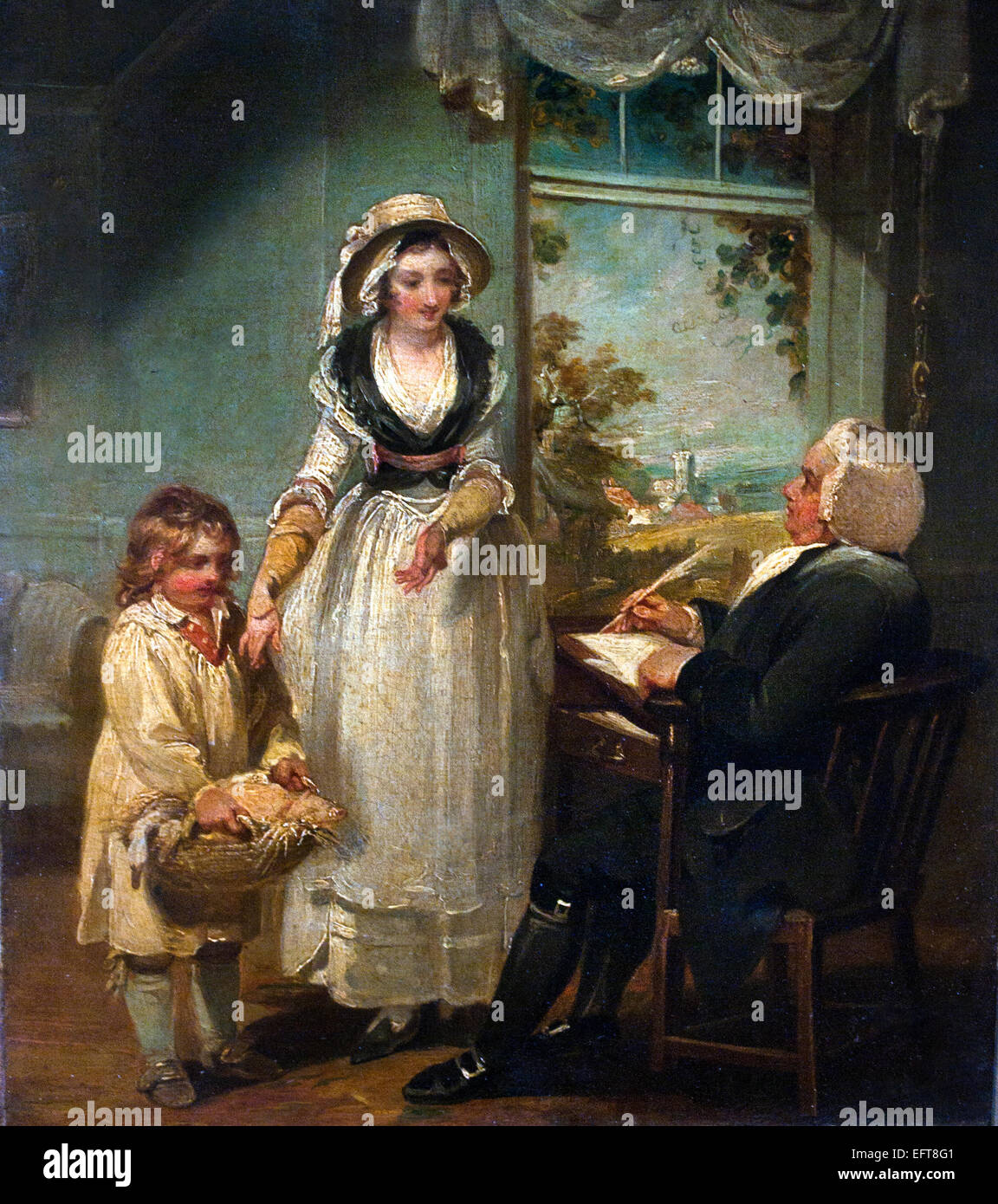 The vicar receives his tithes 1792 henry singleton hi-res stock ...