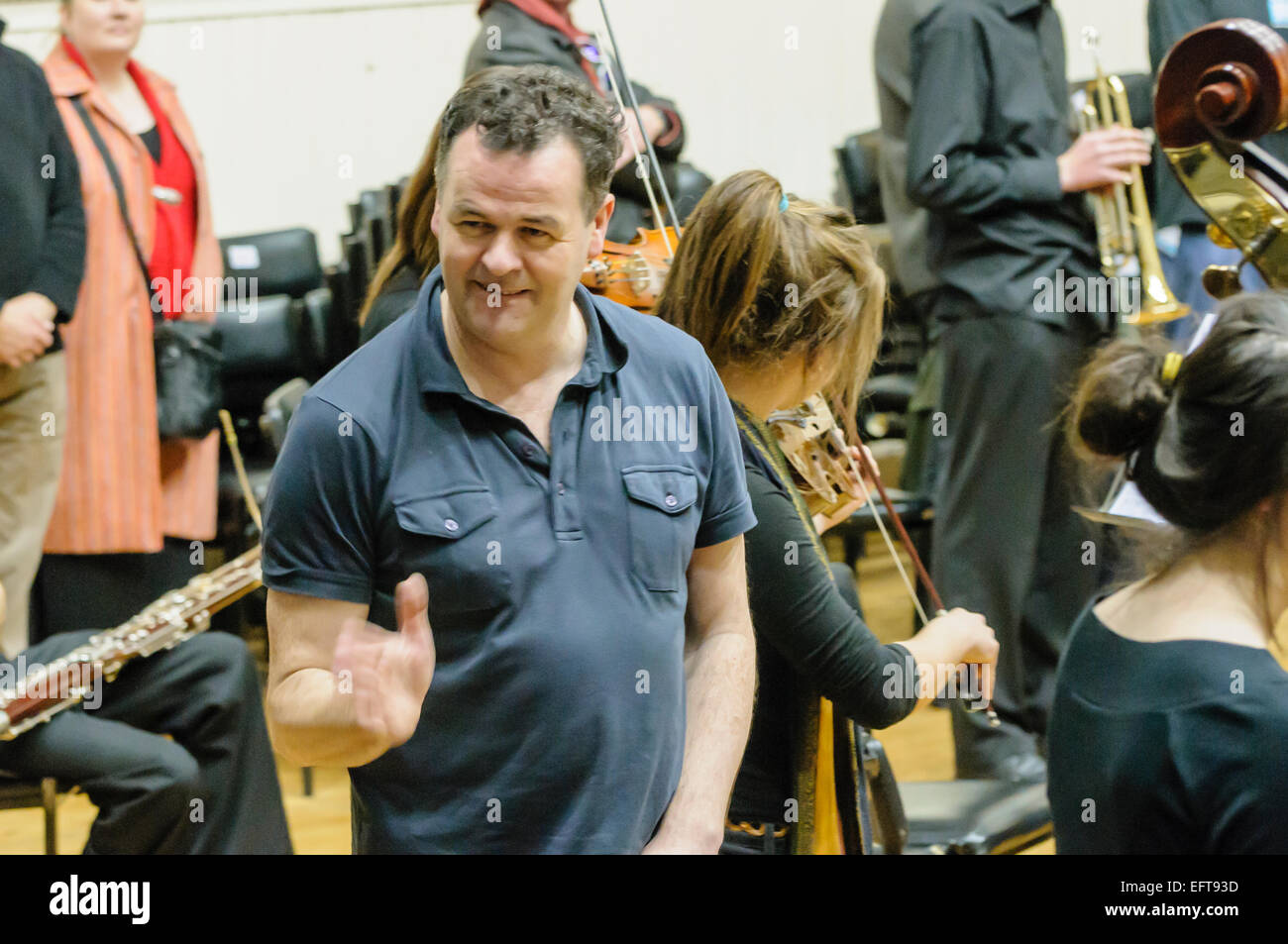 Belfast composer Brian Irvine Stock Photo - Alamy