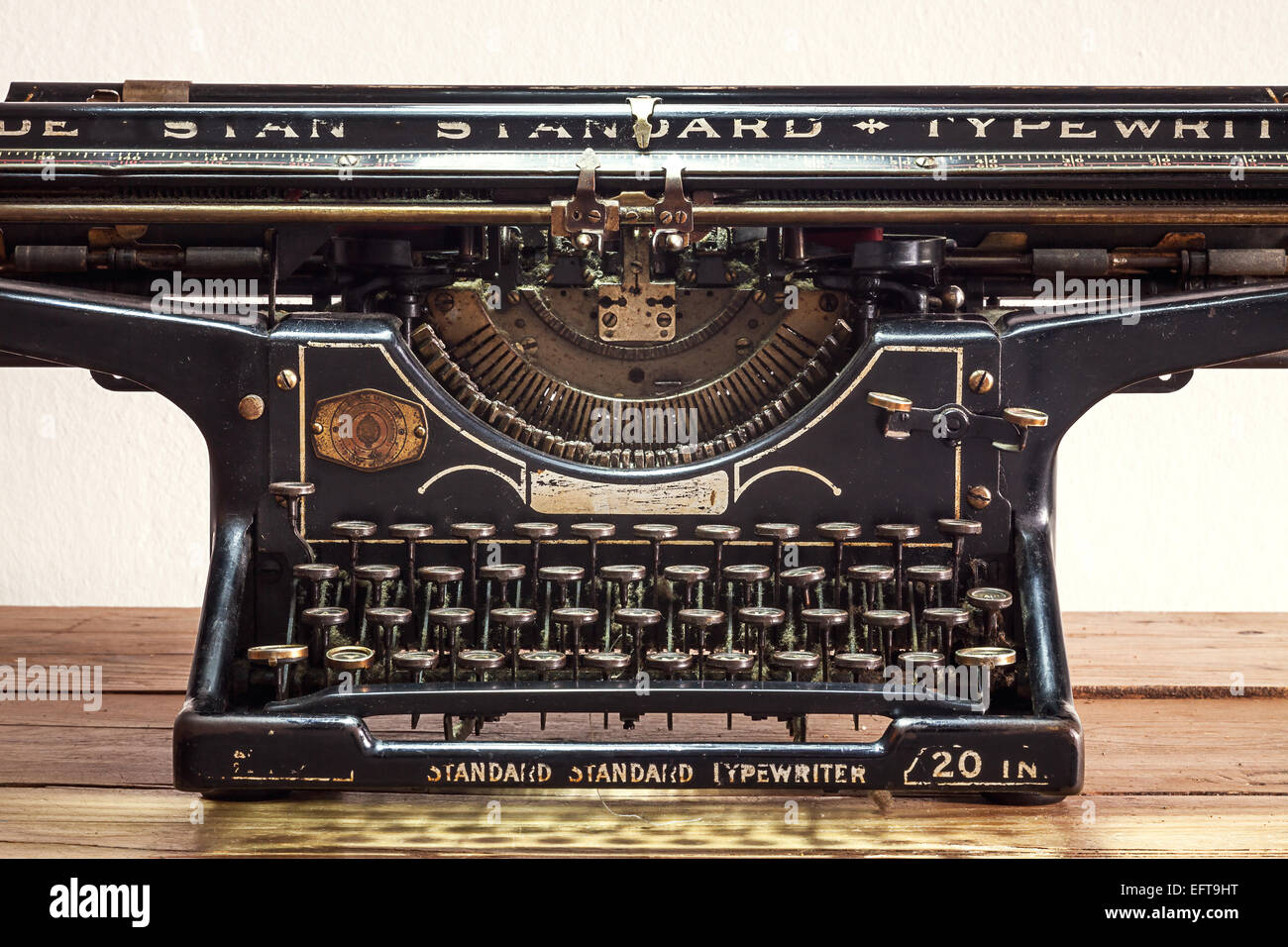 Retro design of an old typewriter, dusty surfaces in good shape Stock ...