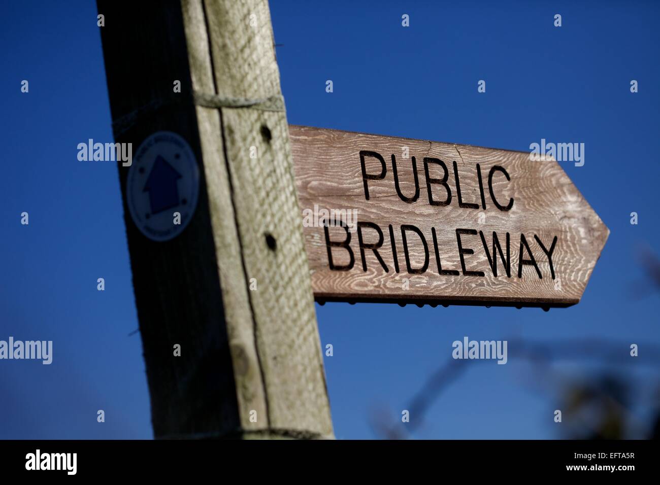 Fence post public bridleway sign hi-res stock photography and images ...