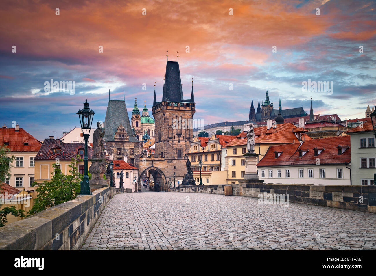 Prague. Image of Prague taken from famous Charles Bridge Stock Photo ...