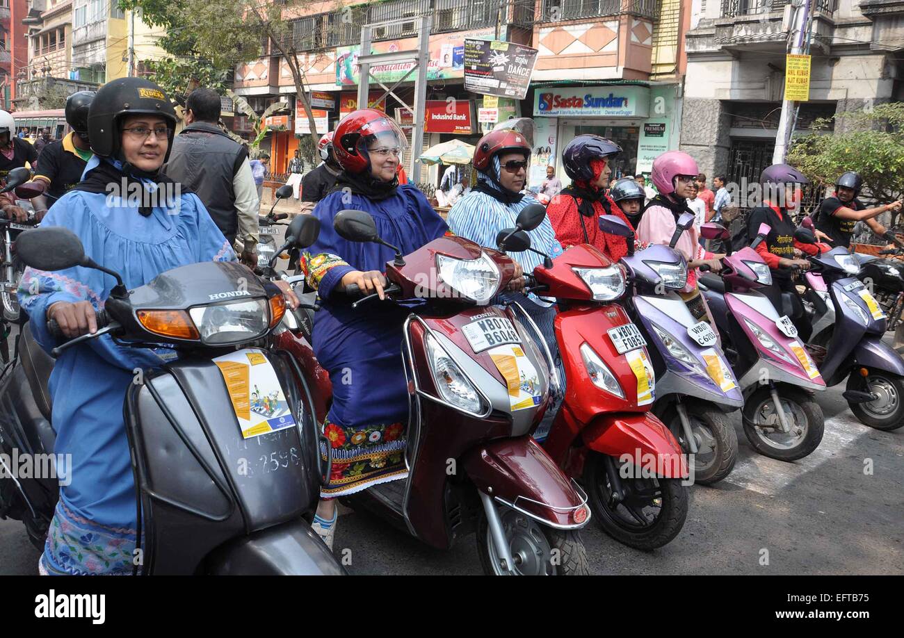 Women participate in a Motor Bike Rally during Road Safety Week ...