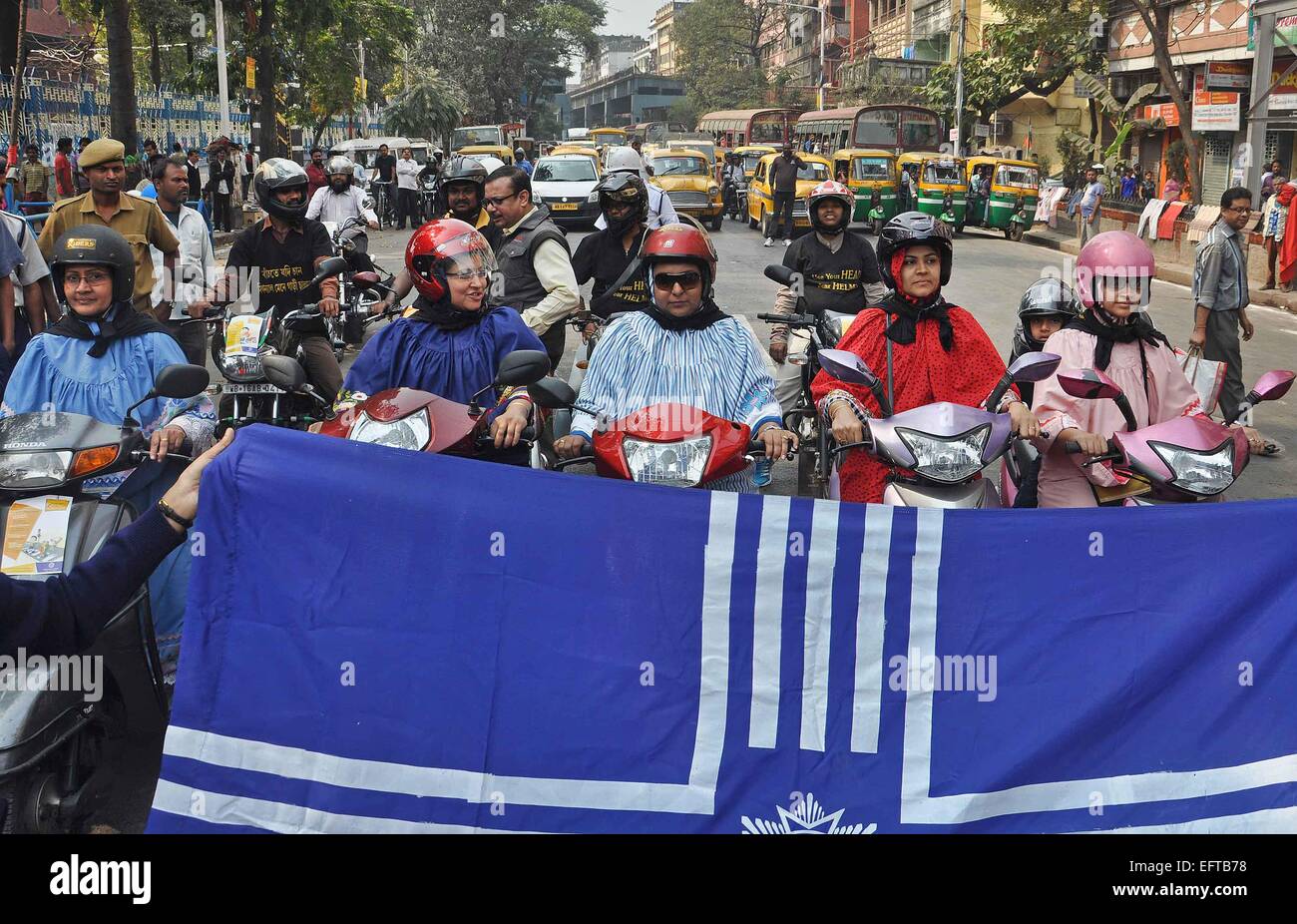 Women participate in a Motor Bike Rally during Road Safety Week ...