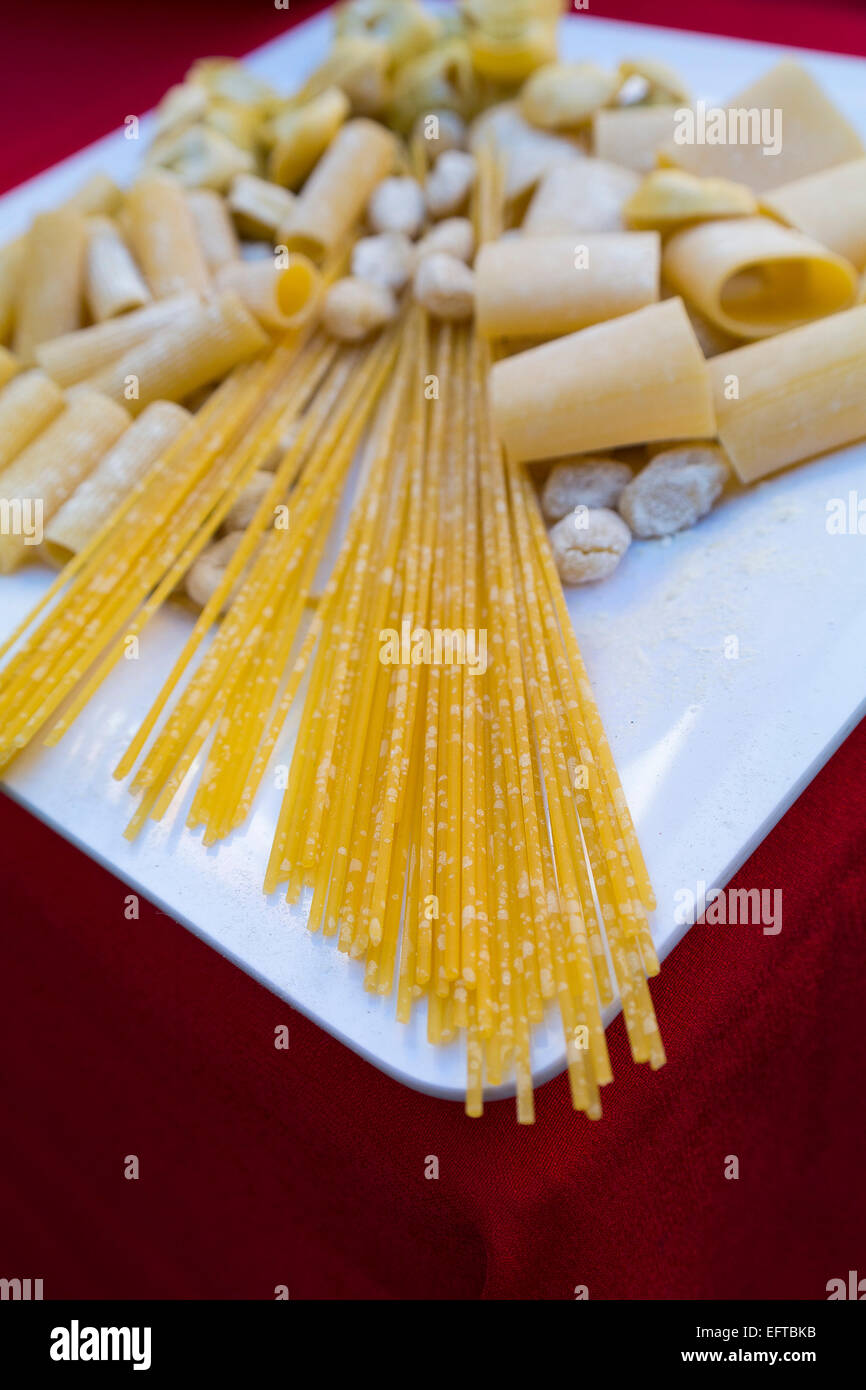 Fresh made pasta assortment Stock Photo - Alamy