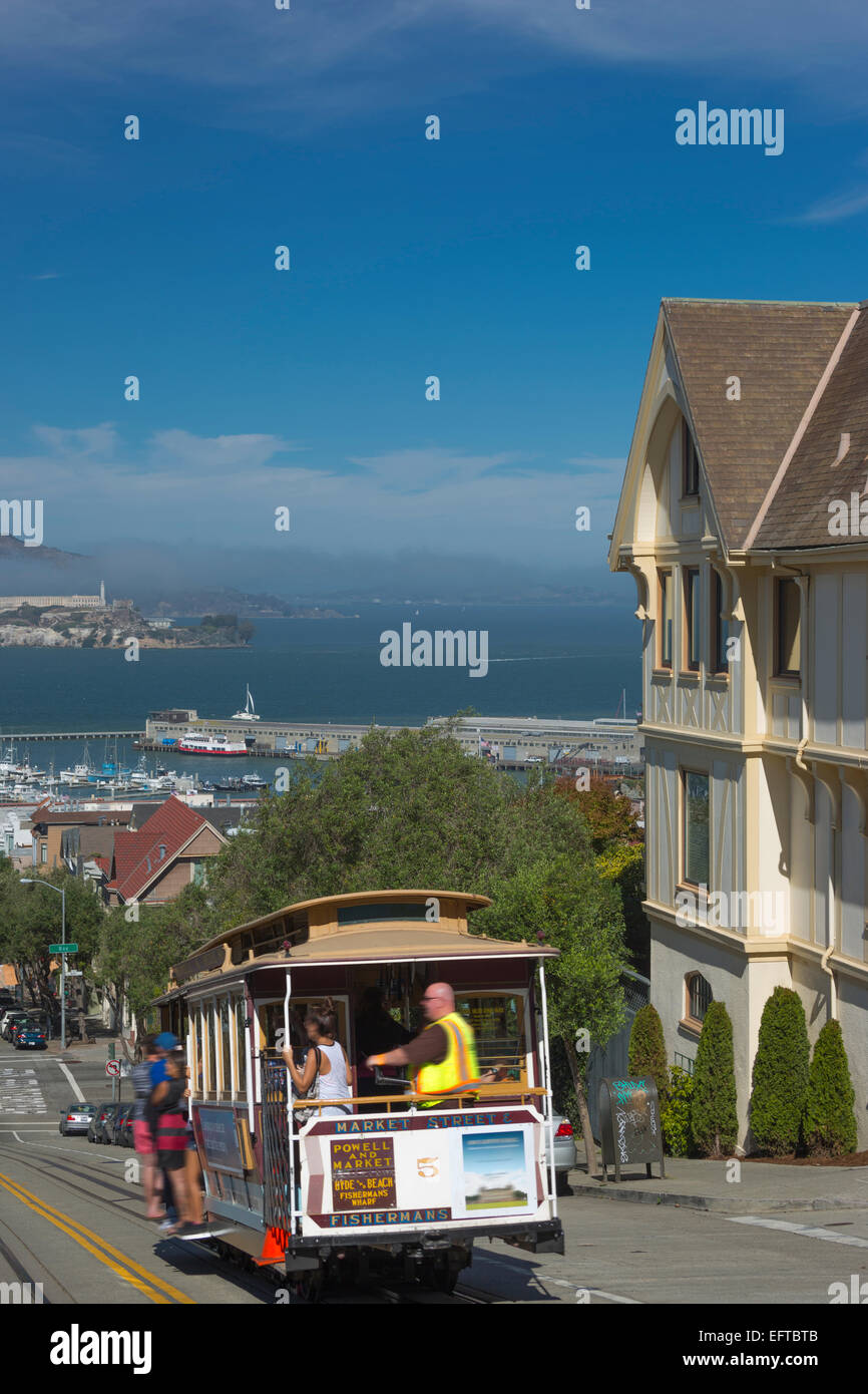 CABLE CAR FRANSCISCO STREET VICTORIAN MANSION HYDE STREET SAN FRANCISCO ...