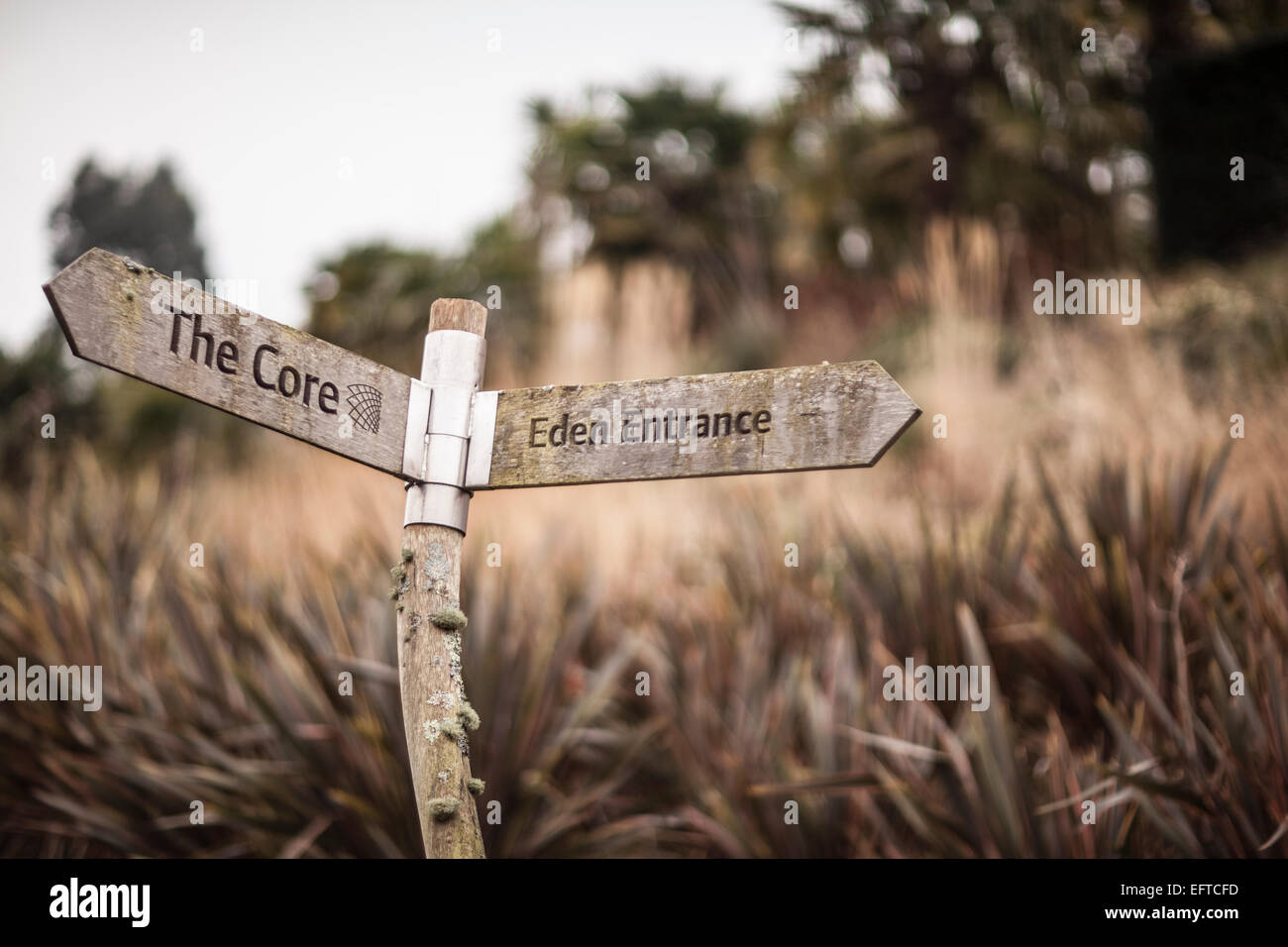 Sign for the Eden Project Stock Photo - Alamy