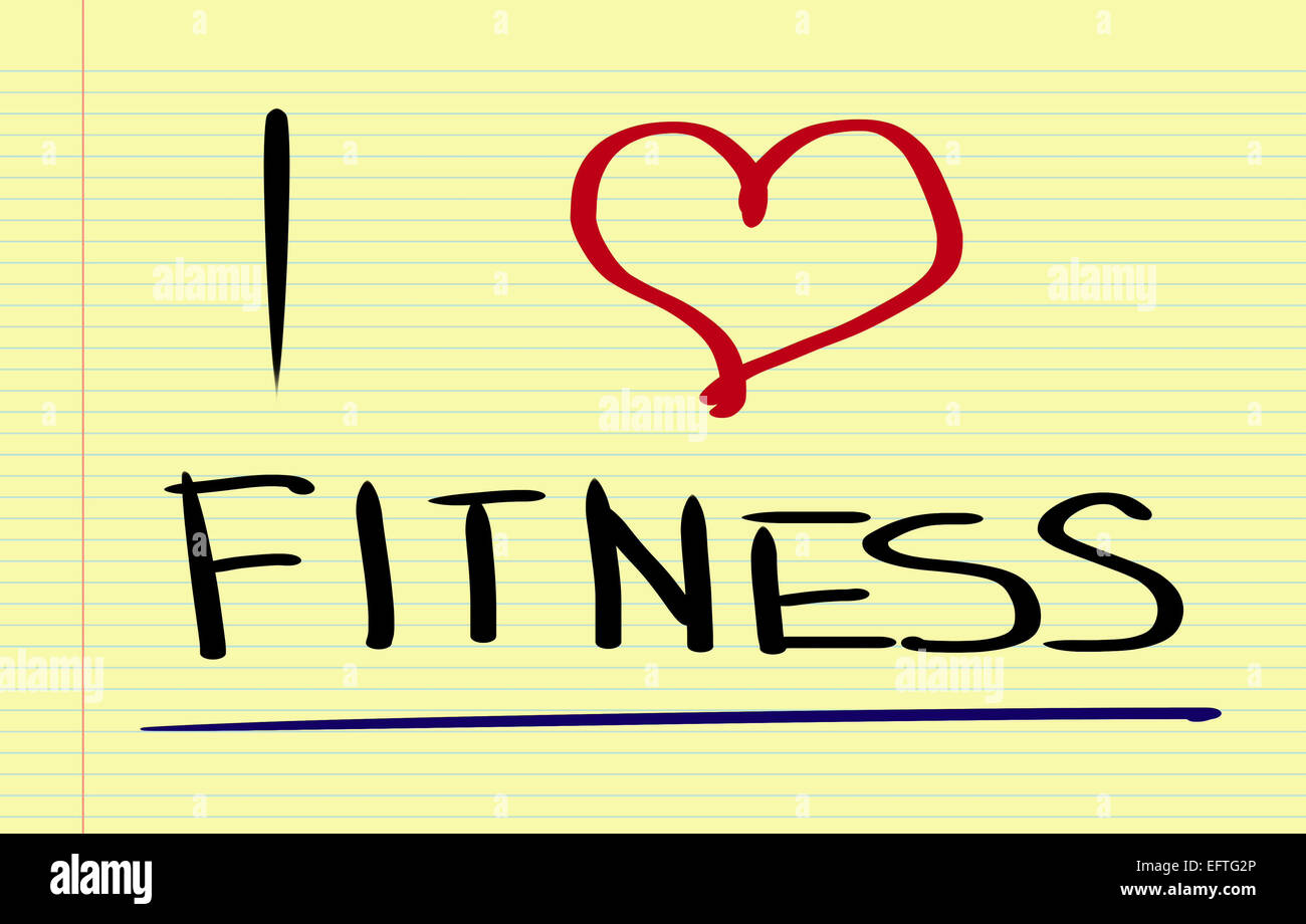 I Love Fitness Concept Stock Photo - Alamy