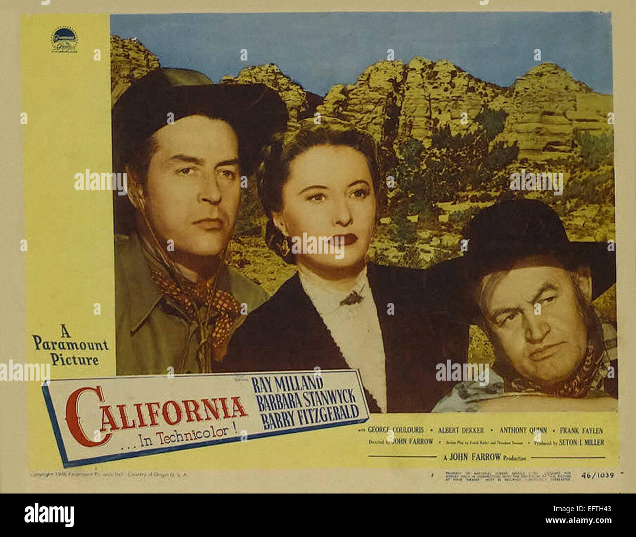 California - Movie Poster Stock Photo - Alamy