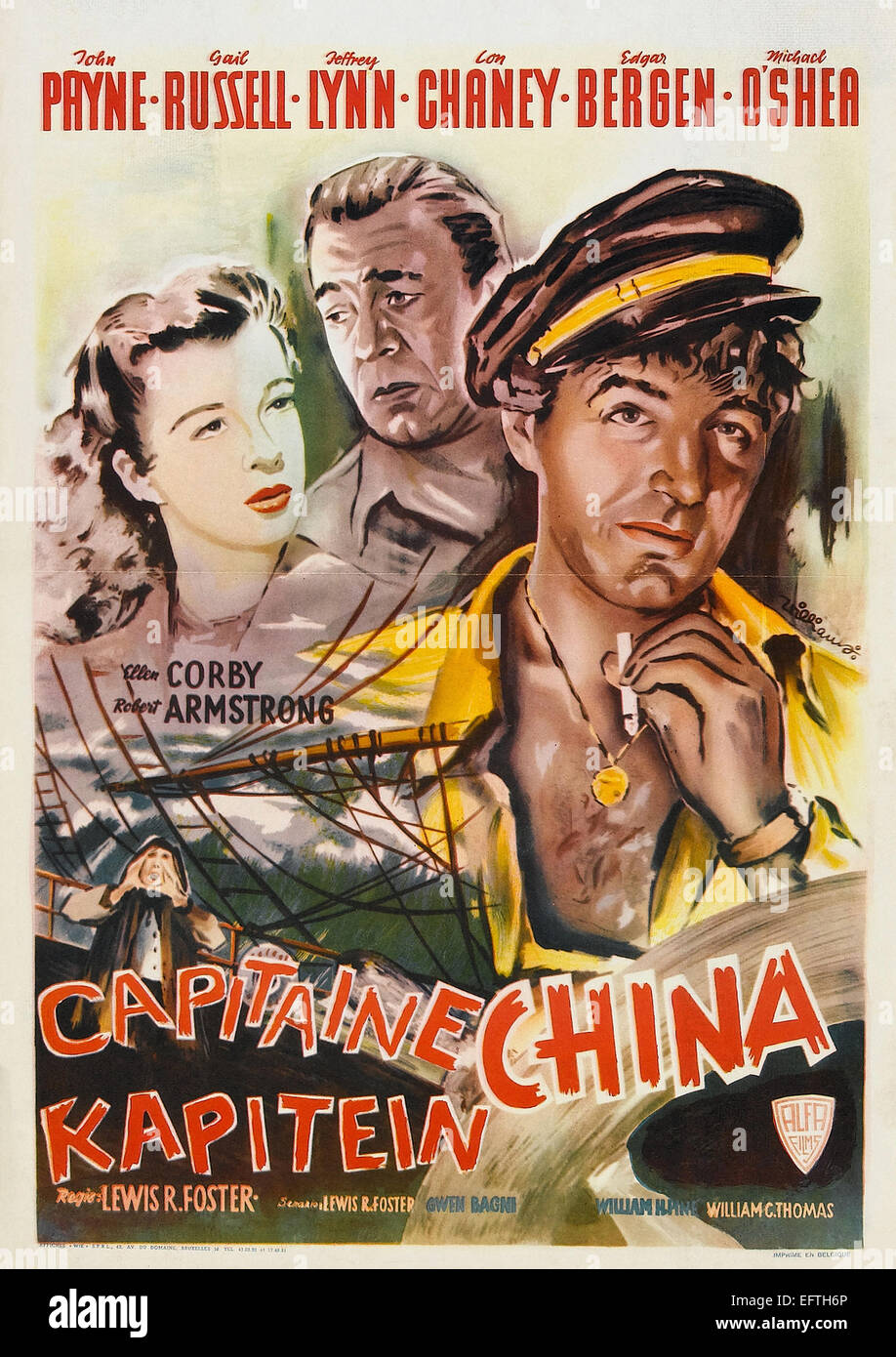 Captain China - 1936 - Shirley Temple - Movie Poster Stock Photo - Alamy